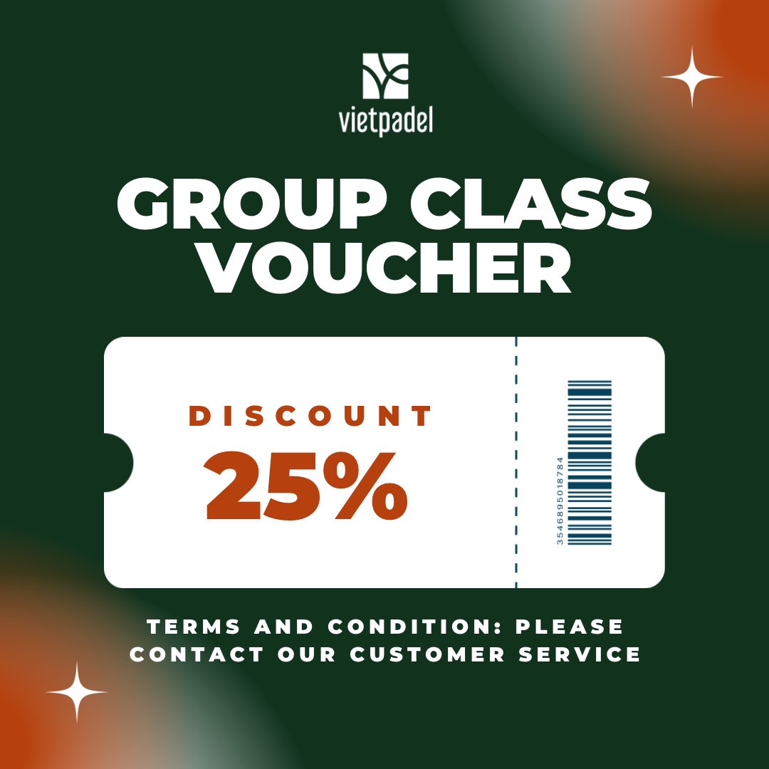 (VIETPADEL) 25% voucher for group class - Vietnam Padel Association